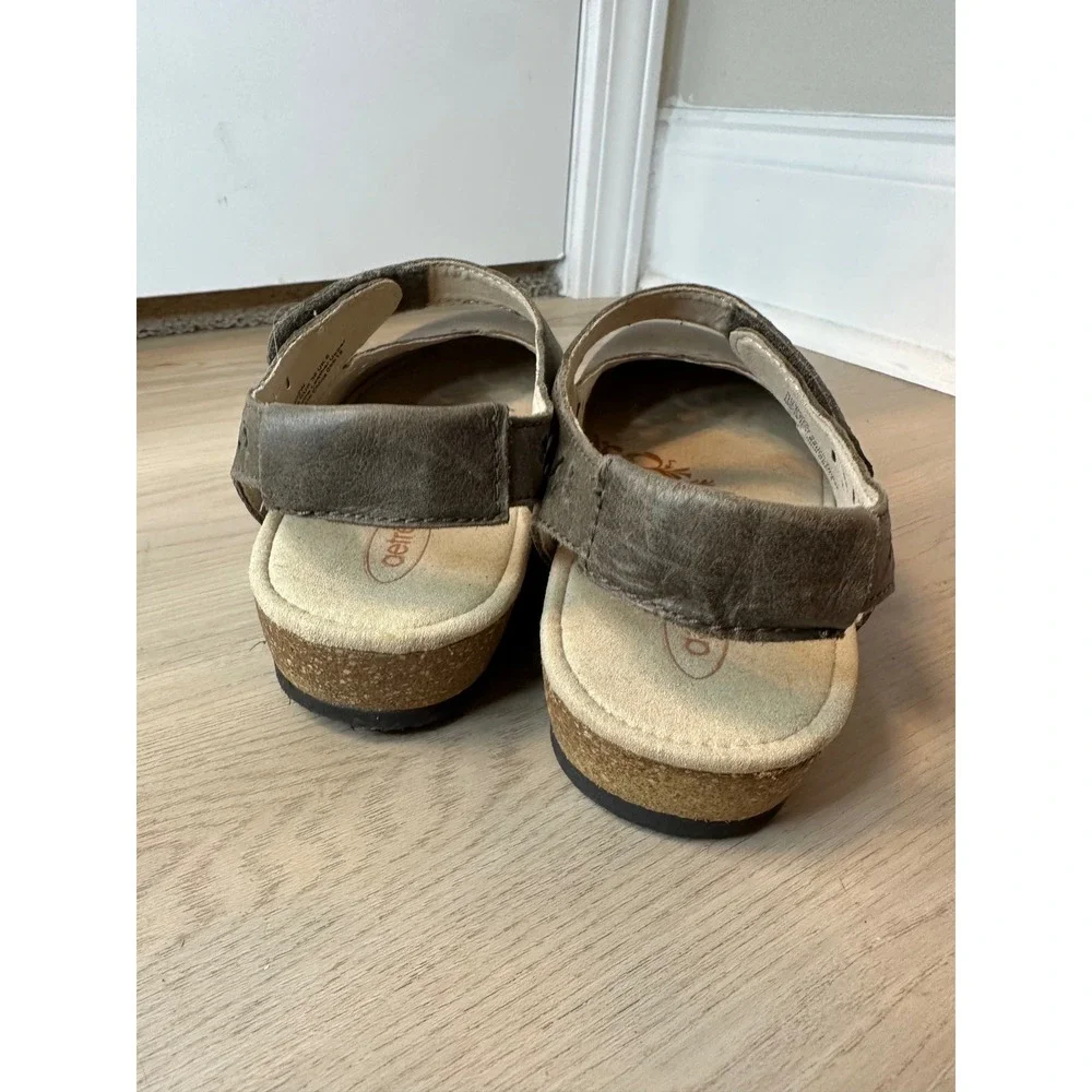 Aetrex | Shoes | Aetrex Sc92w Womens Olive Brown Leather Laser Cut Mary ...
